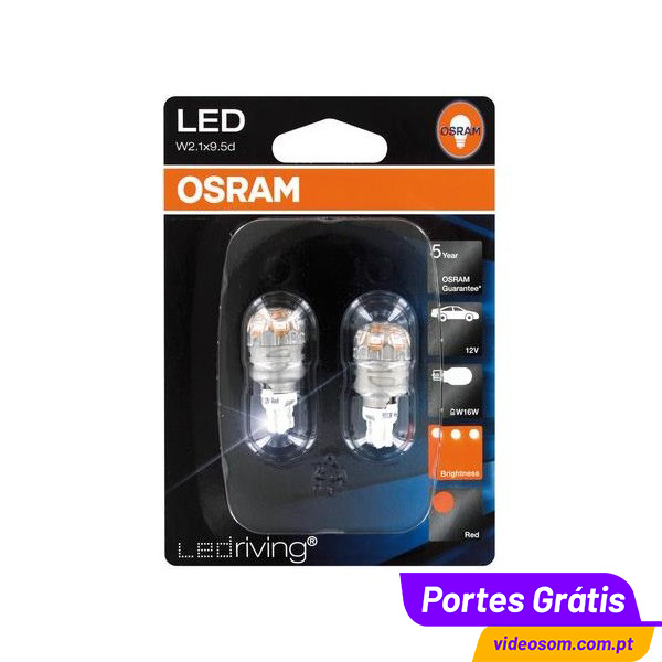 Osram LED Ledriving W16W RED - Premium ( 2 bulbs ) - Videosom