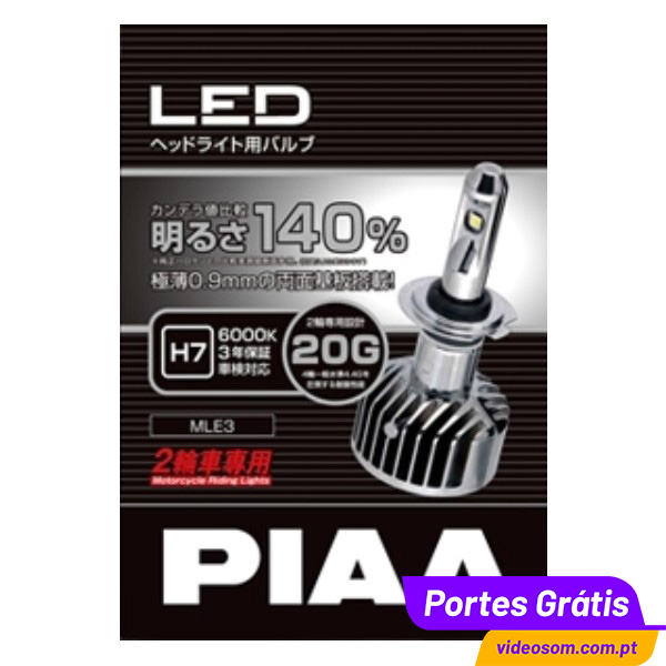 PIAA LED H7 MLE3 +140% 20G 6000K MOTO ( 1 Bulb ) - Videosom